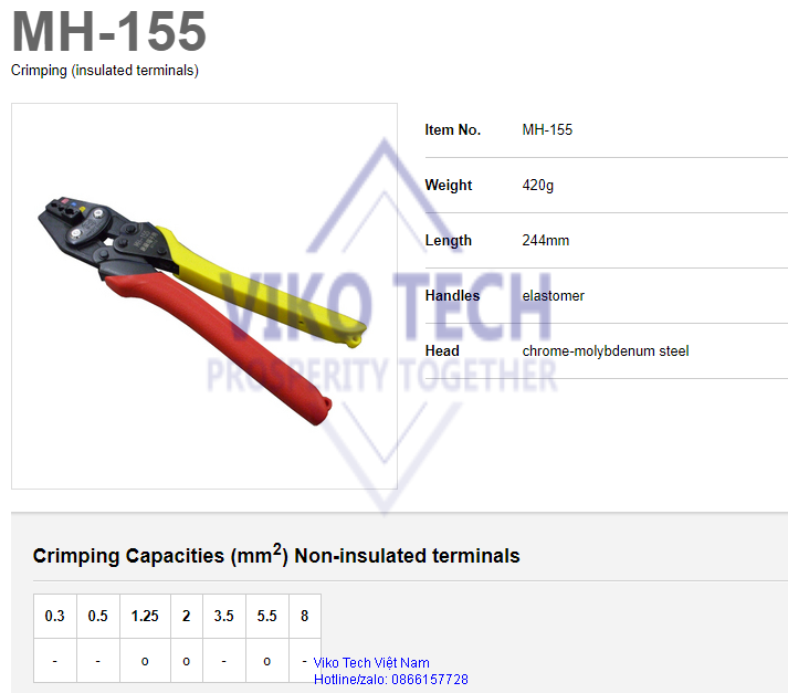 Kìm bấm cos Marvel MH-155 - VIKO TECH VIỆT NAM