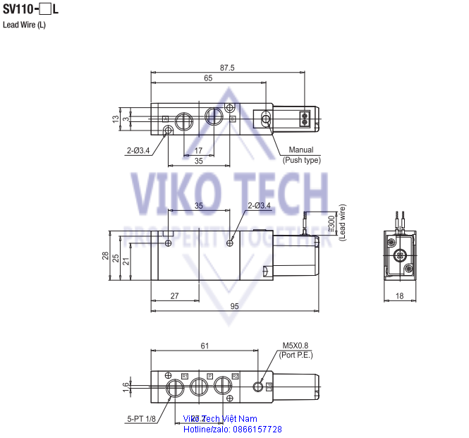 Van điện từ SYM SV110-4L - VIKO TECH VIỆT NAM