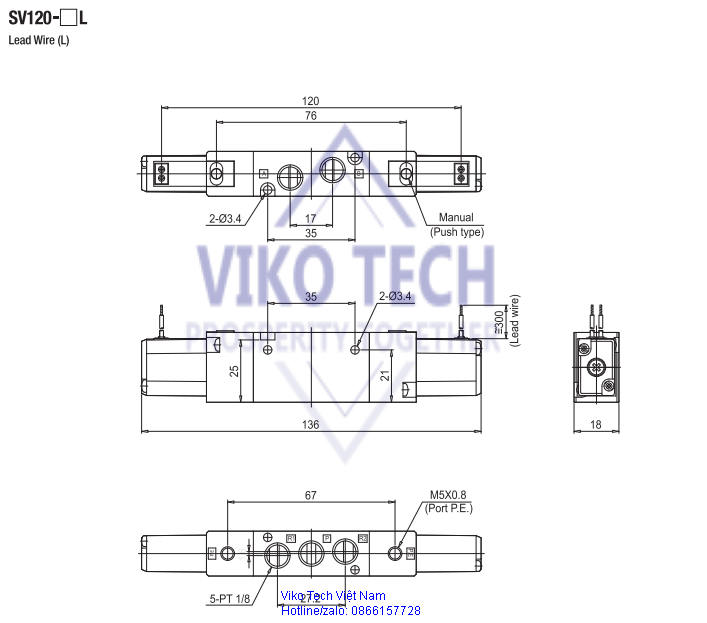 Van điện từ SYM SV120-2L - VIKO TECH VIỆT NAM
